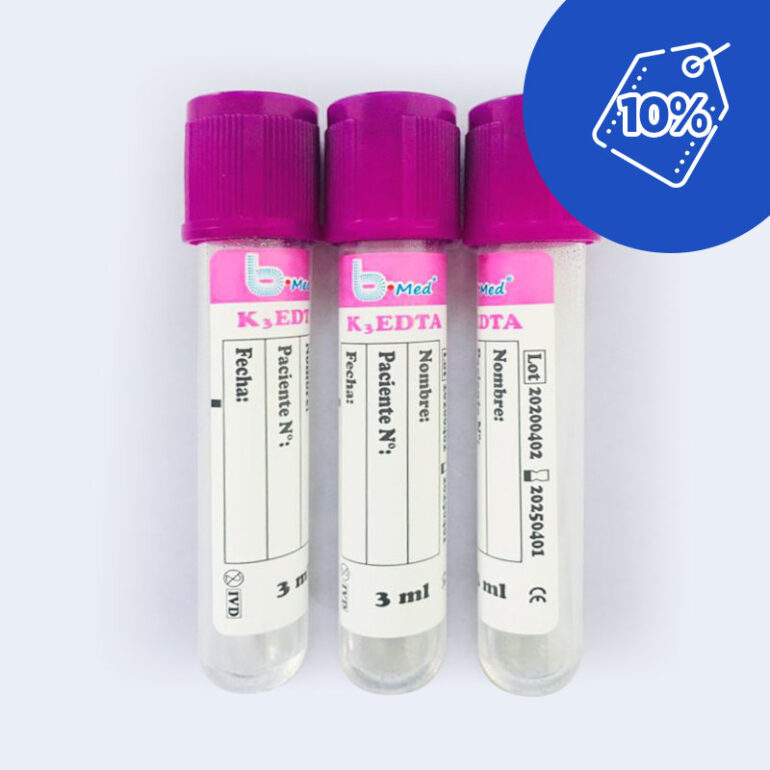Tubo Morado para Recogida de Sangre (EDTA K3) 3mL B-MED® - Seven One Four